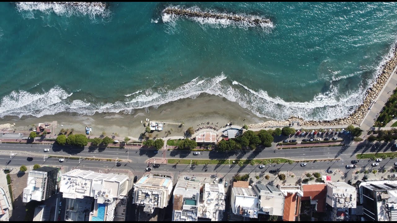 Cyprus in December (Limassol, Larnaca, Nicosia) from the above. 4K ...