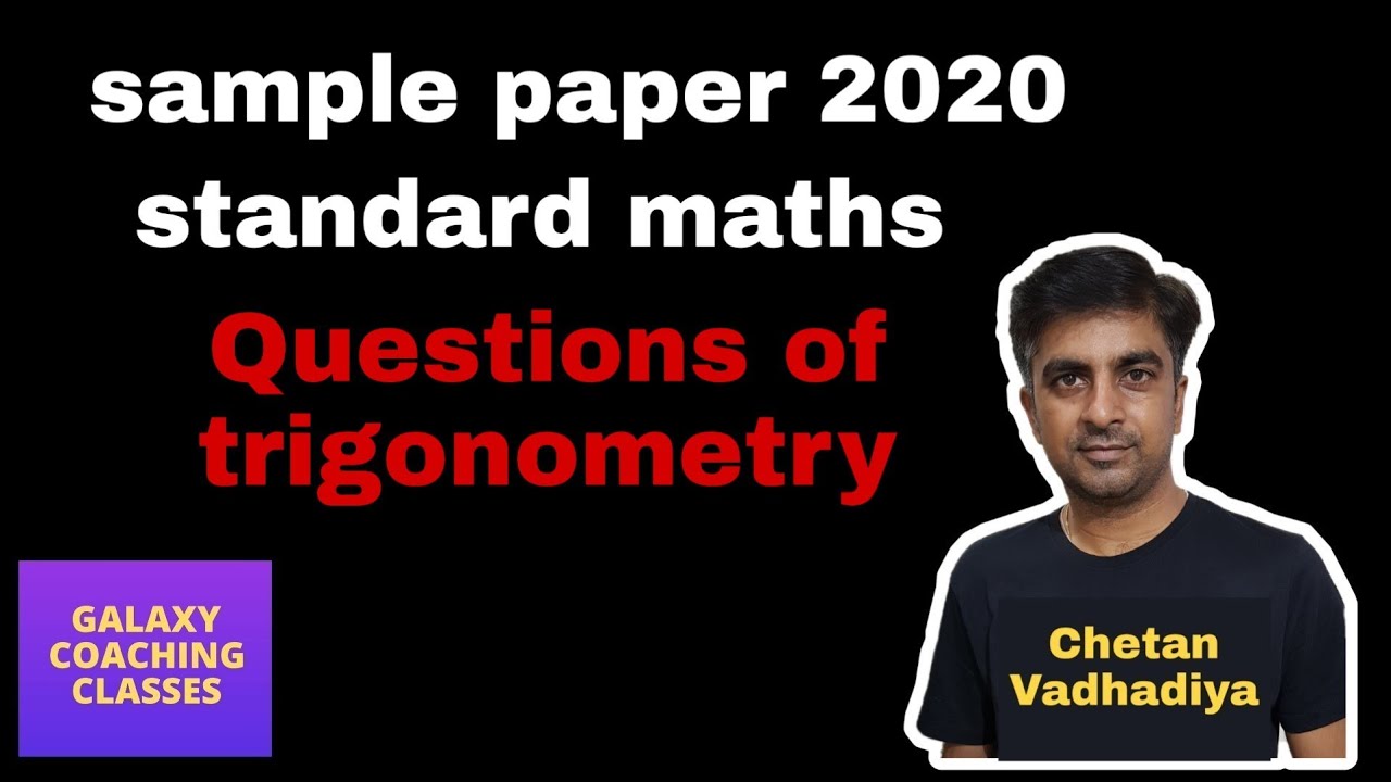 Class 10 trigonometry Questions of trigonometry ll sample paper 2020 ...