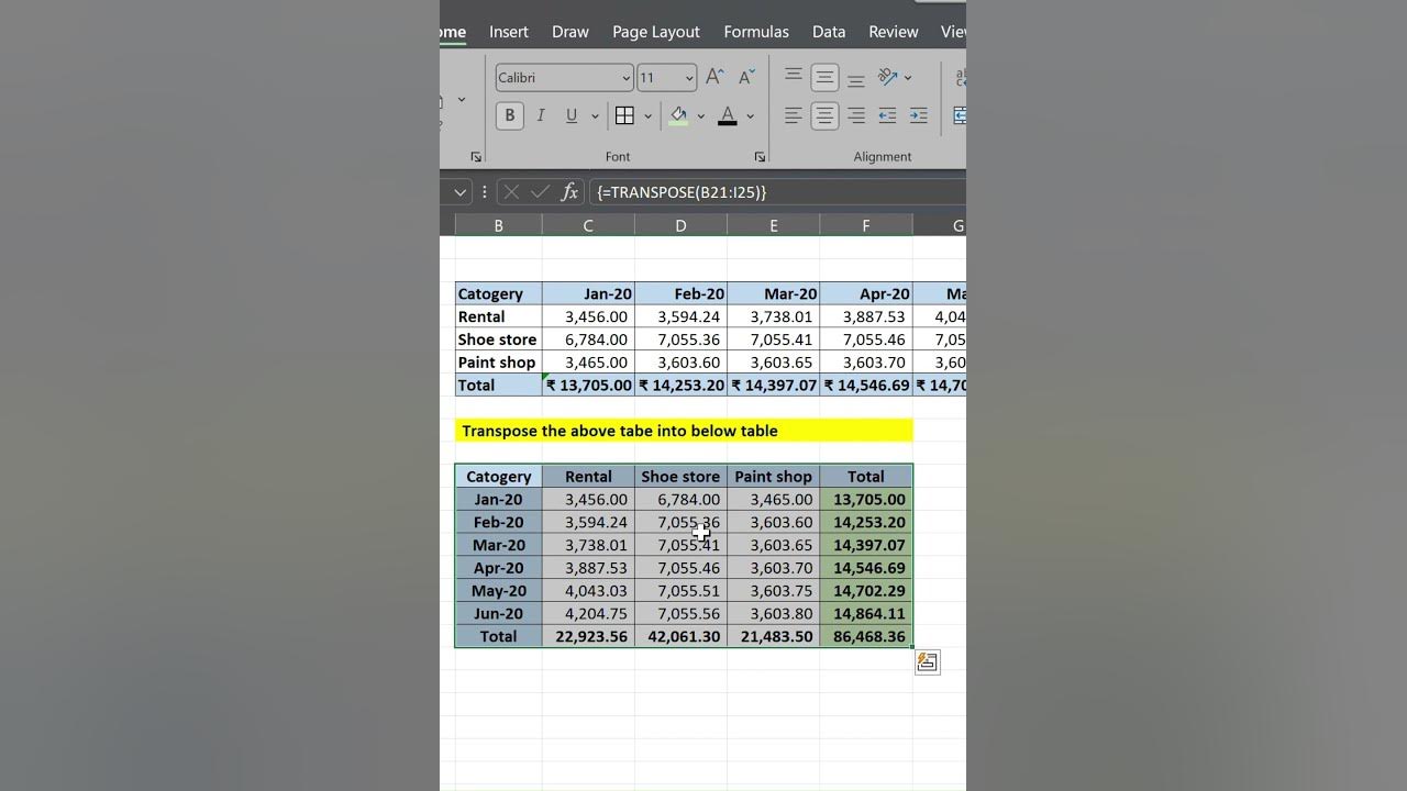 Transpose data in Excel quickly! 😎Learn how to transpose data in Excel using shortcuts! - YouTube