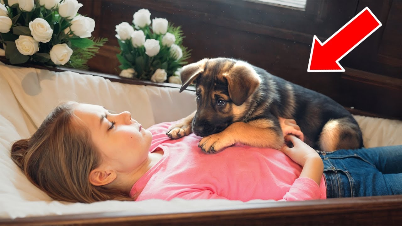 Bei der Beerdigung saß der Hund aufs Grab vom Mädchen. Ein wahres ...