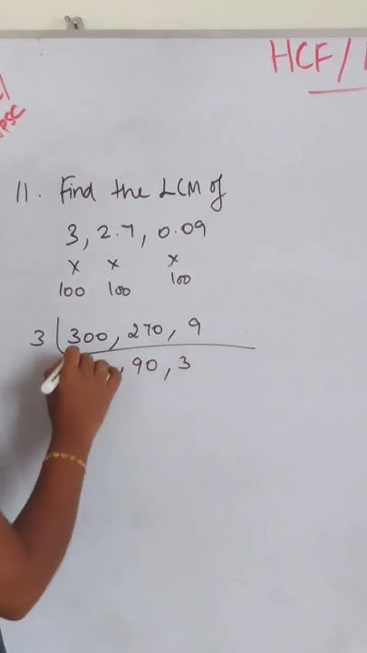 Find the LCM of 3, 2.7 and 0.09 - YouTube