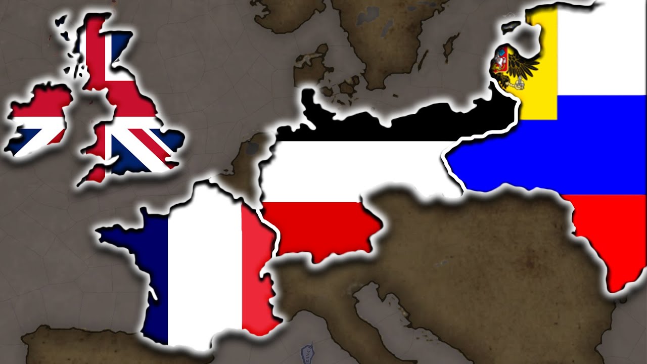France & Russian Empire Vs United Kingdom & German Empire 1914 - Hoi4 ...