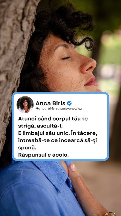 Corpul nostru nu minte niciodată. Fii atent la semnalele sale. Da mai departe acest reminder. # ...