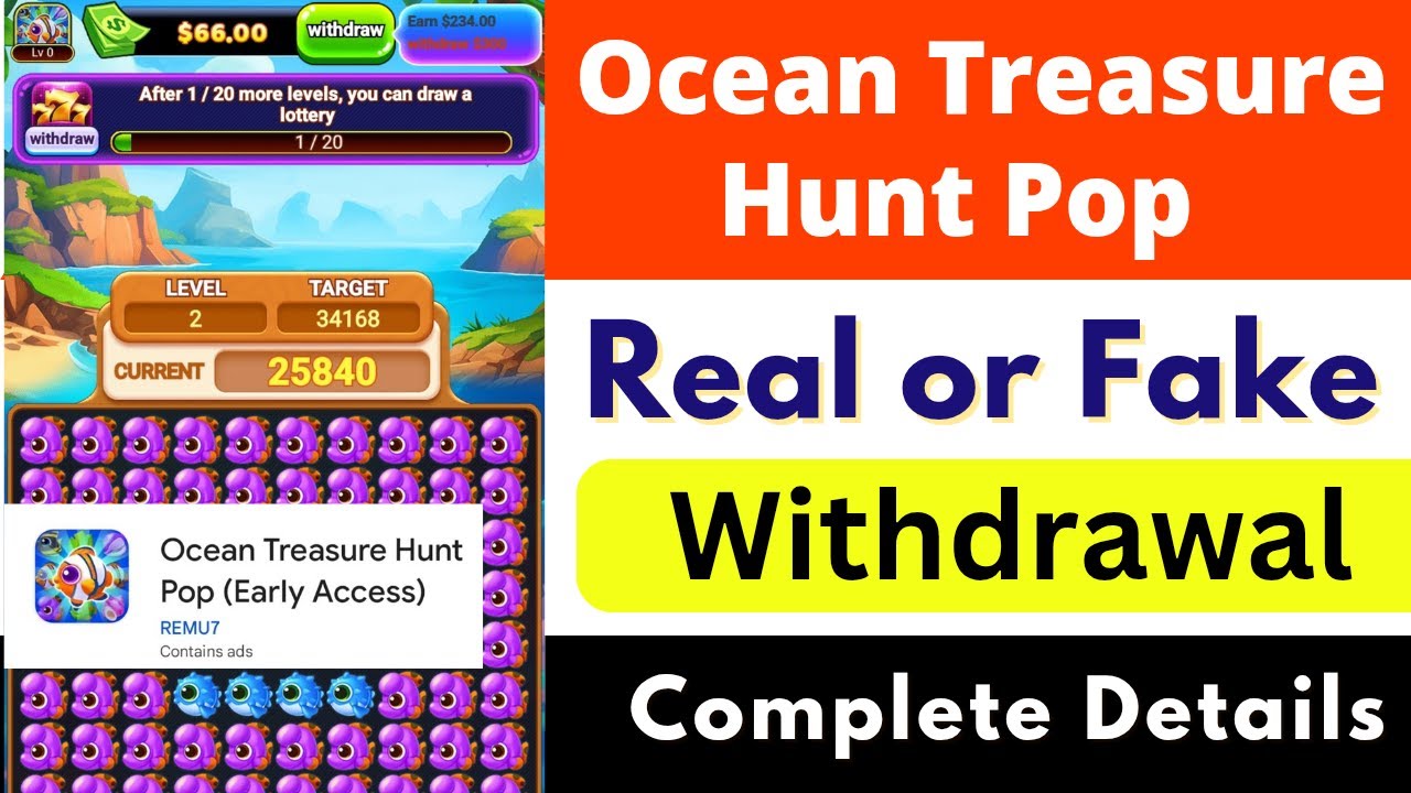 Ocean Treasure Hunt Pop Real or Fake | Ocean Treasure Hunt Pop ...