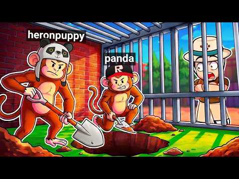 MAYMUN OLUP ZOO'DAN KAÇIYORUZ AMA TUNEL BİTMİYOR! Sonuna Kadar Kazdık 😱 Roblox Escape the Zoo