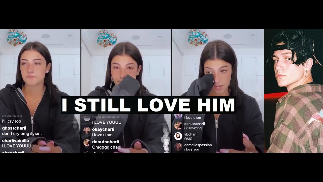 Charli BREAKS DOWN CRYING on live: I still LOVE Chase - YouTube
