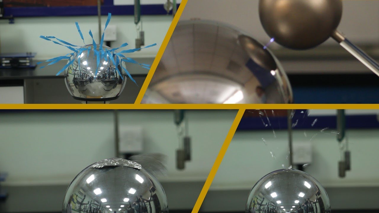 Van de graaff generator : showing static electric charge - YouTube