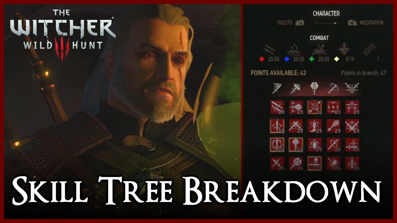 Witcher 3: Wild Hunt - Skill Tree Breakdown! || StrangeLuv - YouTube