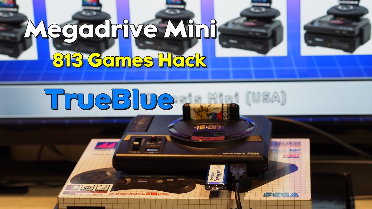 813개의 게임이 가능한 메가드라이브 미니 해킹 USB TrueBlue, Megadrive Mini Hack available ...