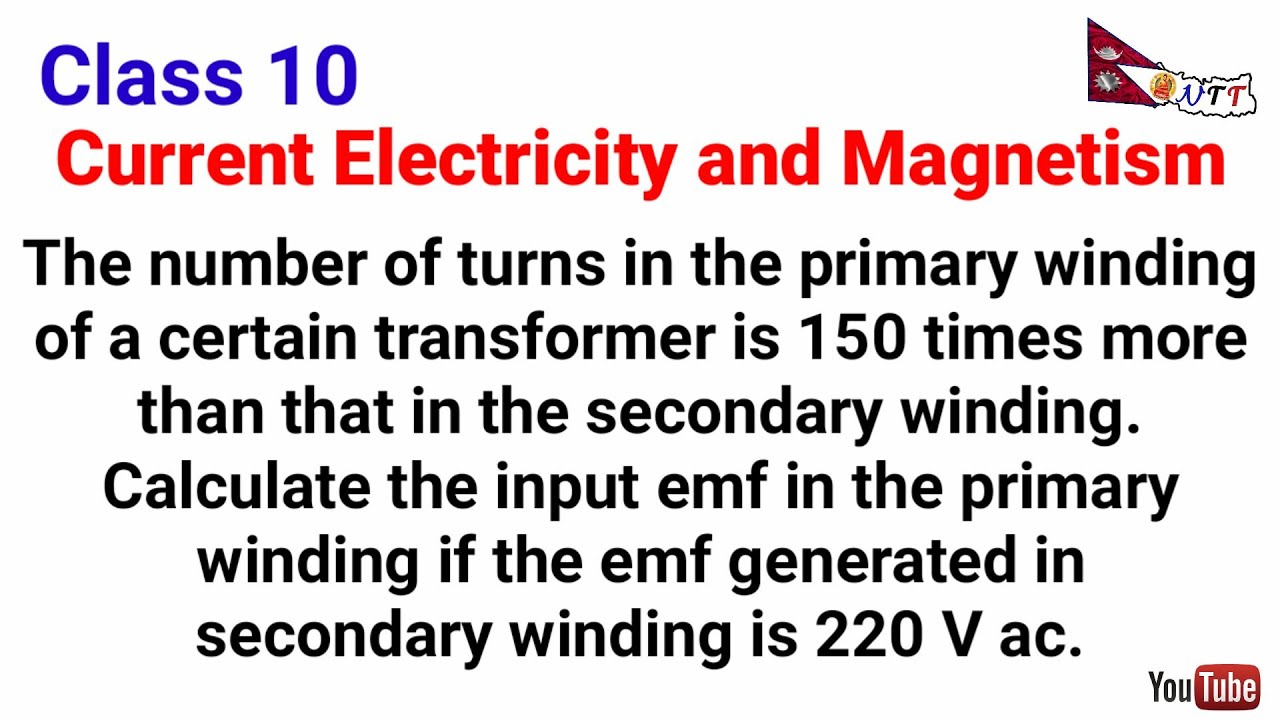 Electricity | Numerical no.1 | Class 10 | Calculate the input voltage ...