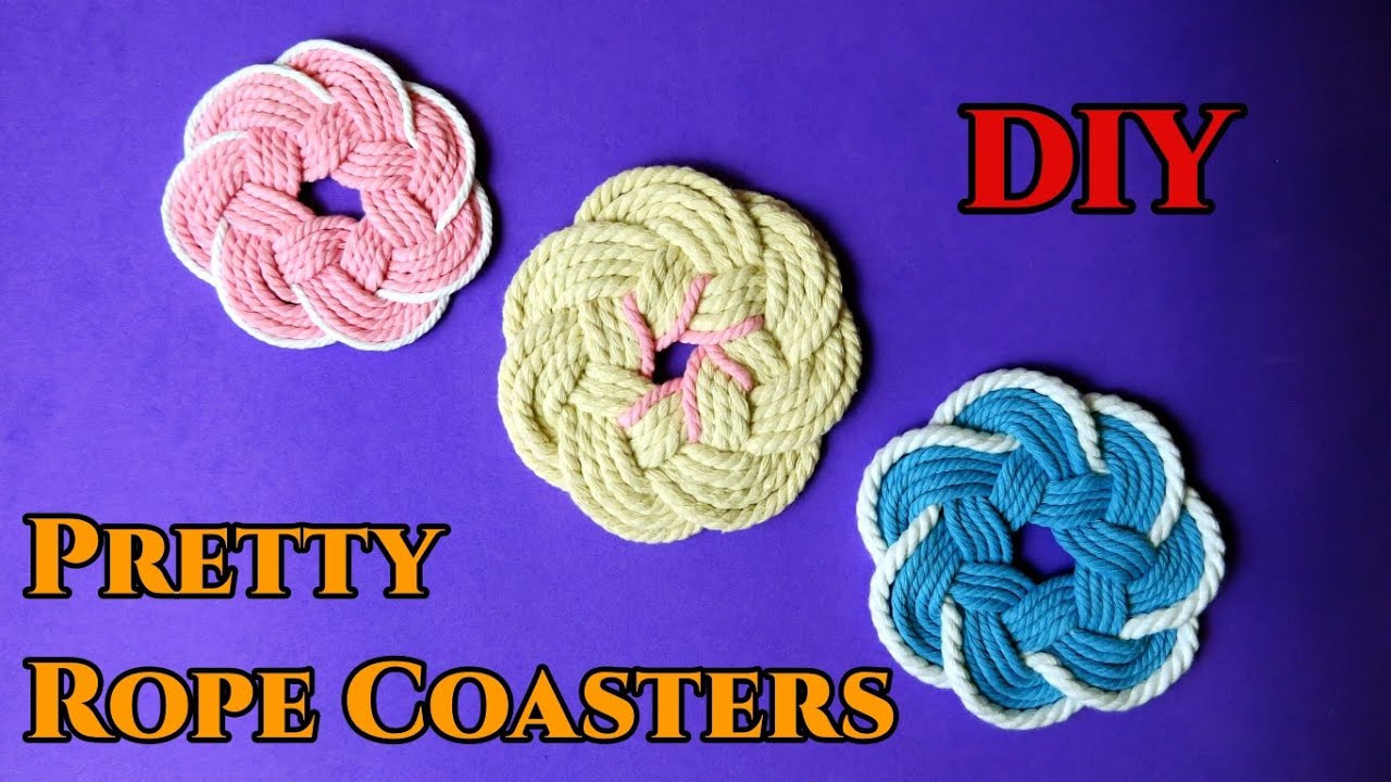 DIY Macrame - Turk's Head Knot | Pretty Rope Coasters | Makrome ...