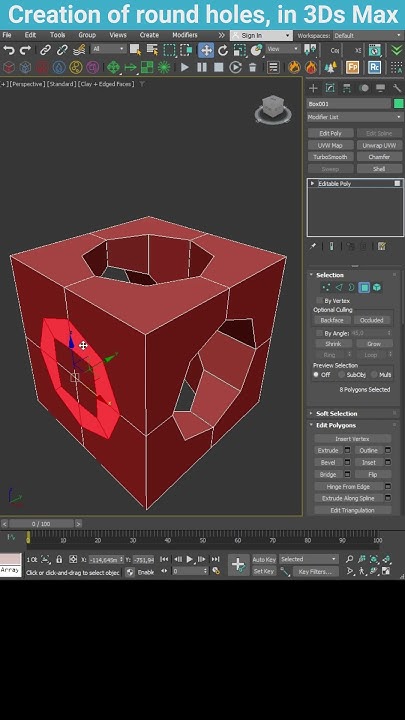 Creating Perfect Round Holes in 3Ds Max #shorts #tips #3dsmax #holes ...