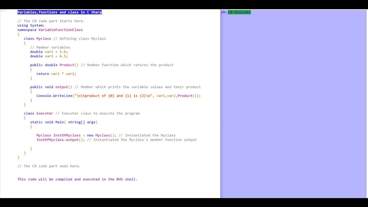 Variable Function Classes In Csharp Youtube