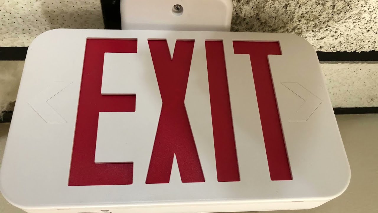 Easy step by step Exit sign install - YouTube