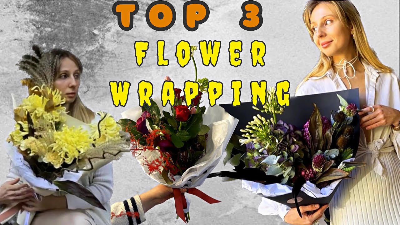 Top 3 unique flower bouquets | Flower wrapping techniques | Flower ...