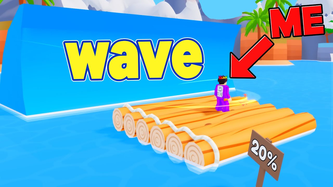 BIG Wave Hits My HAND BUILT Roblox Boat - YouTube