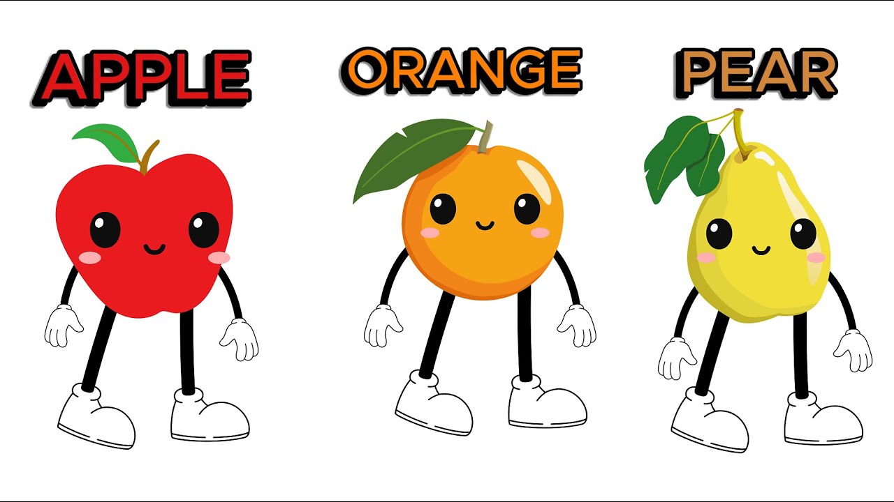 Fruit Learning Song for Babies | Apple Orange Pear Nursery Rhymes - YouTube