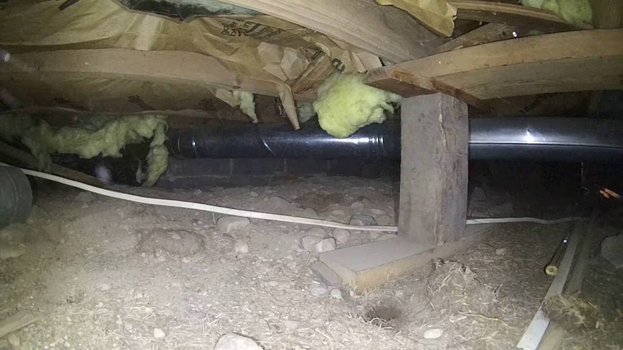 Crawlbot in tight crawlspace - YouTube