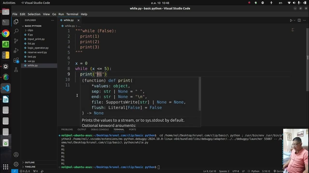 Basic Python EP8 ลูป while (Loop while) - YouTube