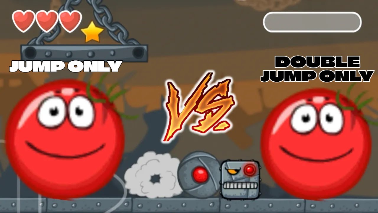 Tomato Ball - All Levels - Speedrunning Battle - Jump Only vs Double ...