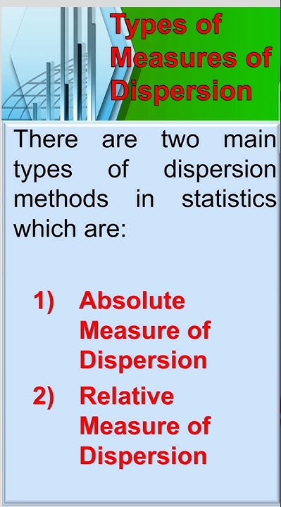 B. Statistics/ Types of Measures of Dispersion - YouTube