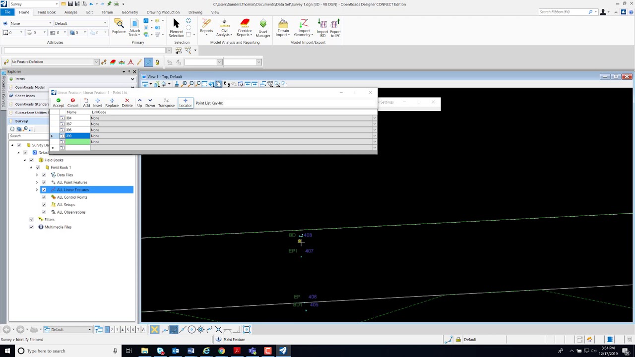 Feature from Survey Points - YouTube