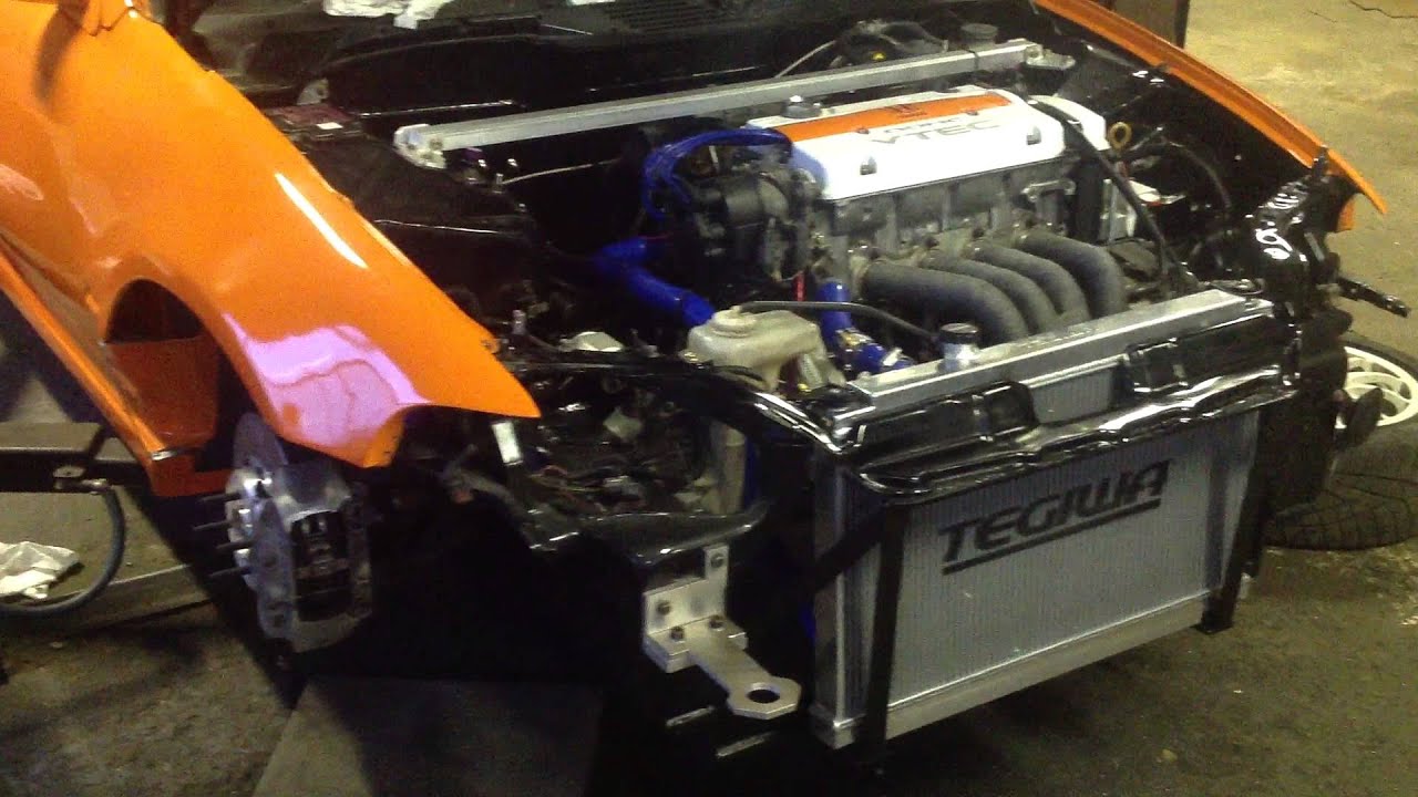 civic swap h22 demarrage - YouTube