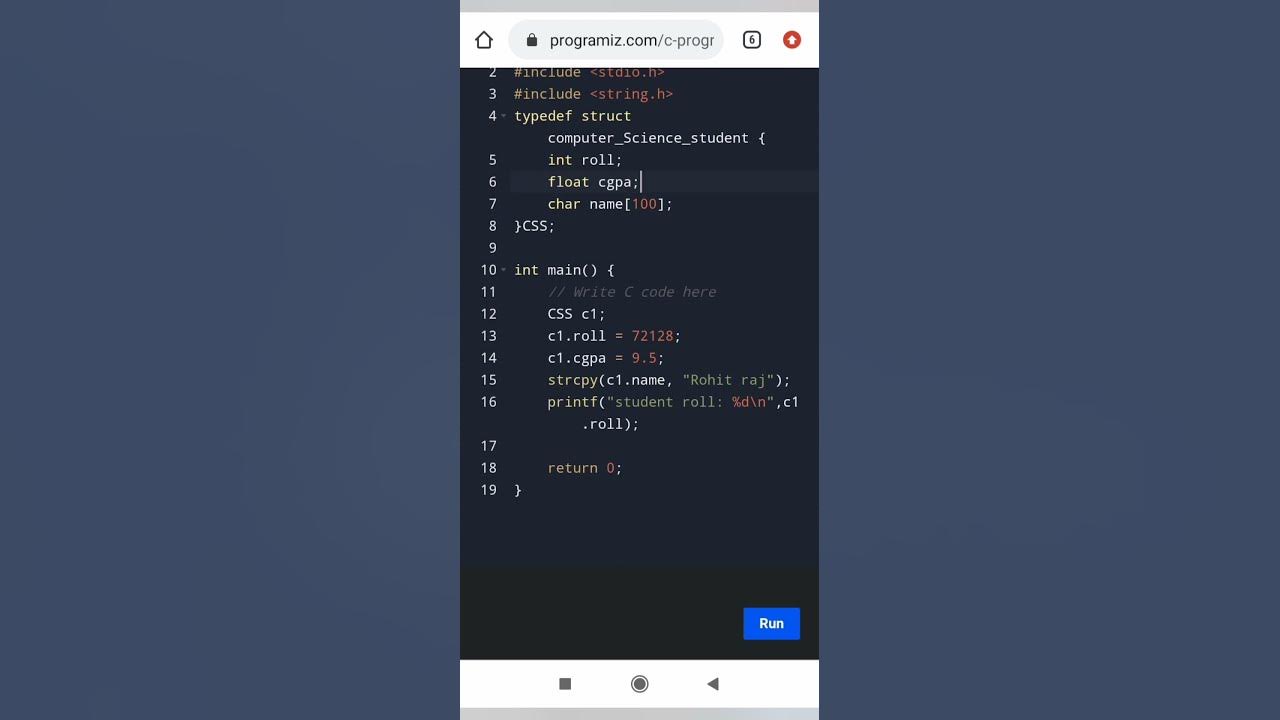 How To Use Typedef In Struct Of C Language Coding Trending Youtube