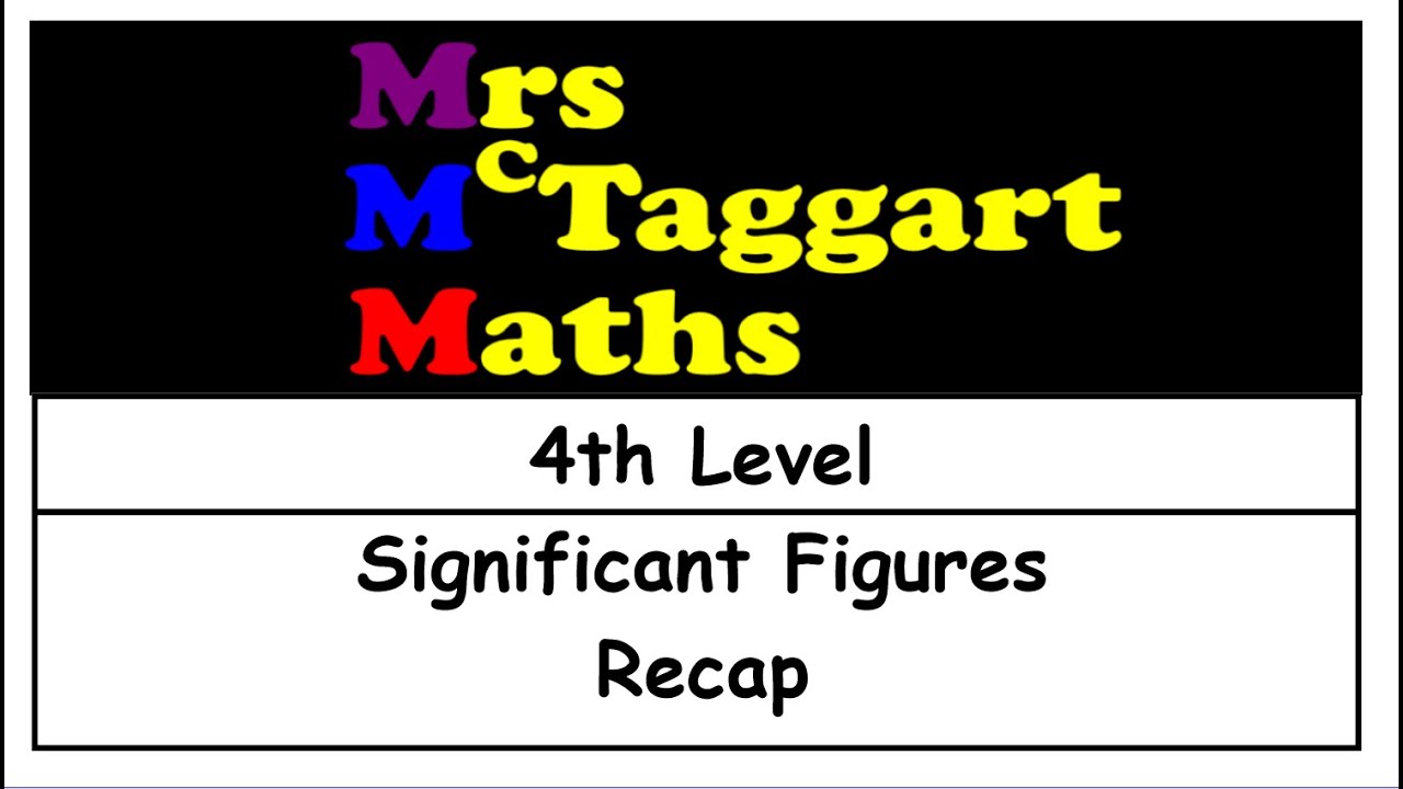 4th level significant figure recap - YouTube