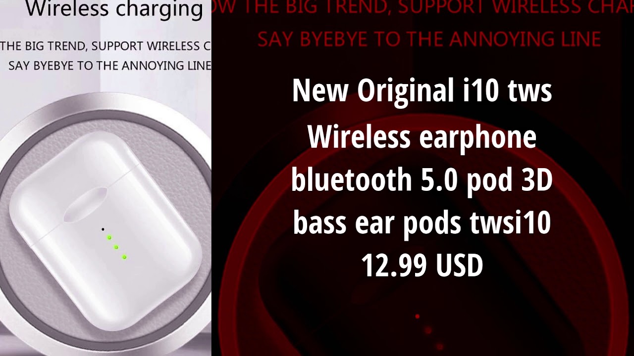 Mog China - New Original i10 tws Wireless earphone bluetooth 5.0 pod 3D ...