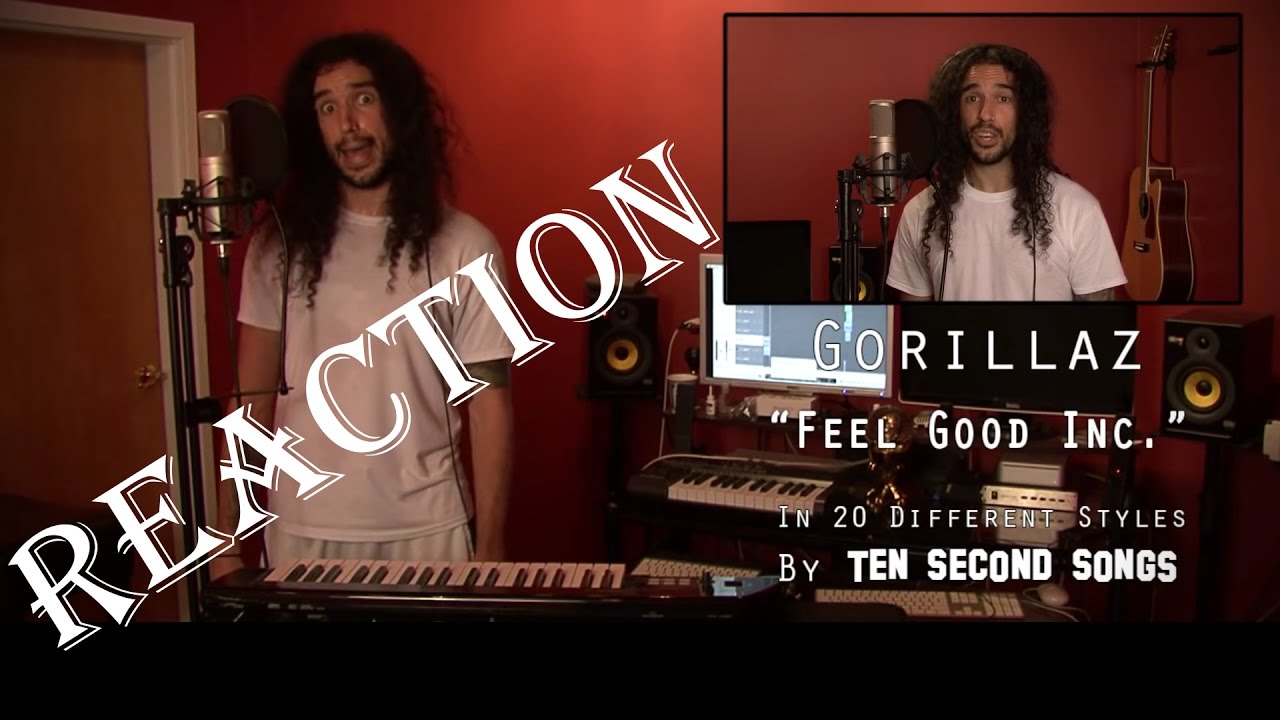 Gorillaz - Feel Good Inc | Ten Second Songs 20 Style Reaction - YouTube