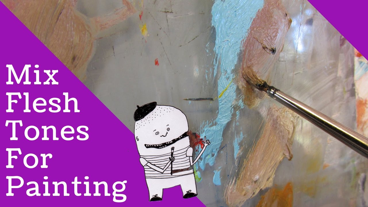 How to mix flesh tones in oils HD - YouTube