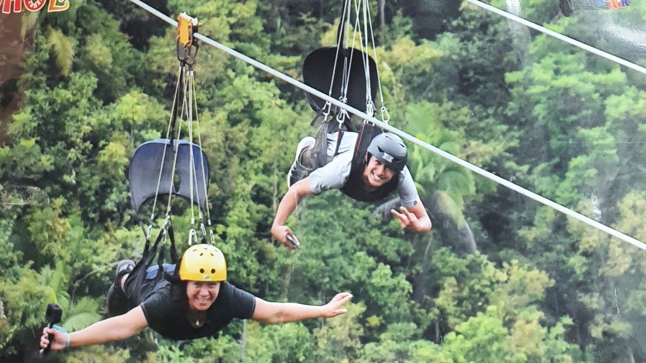 Zipline 520m long 120m heights Nag enjoy ba ang aking kasama ...