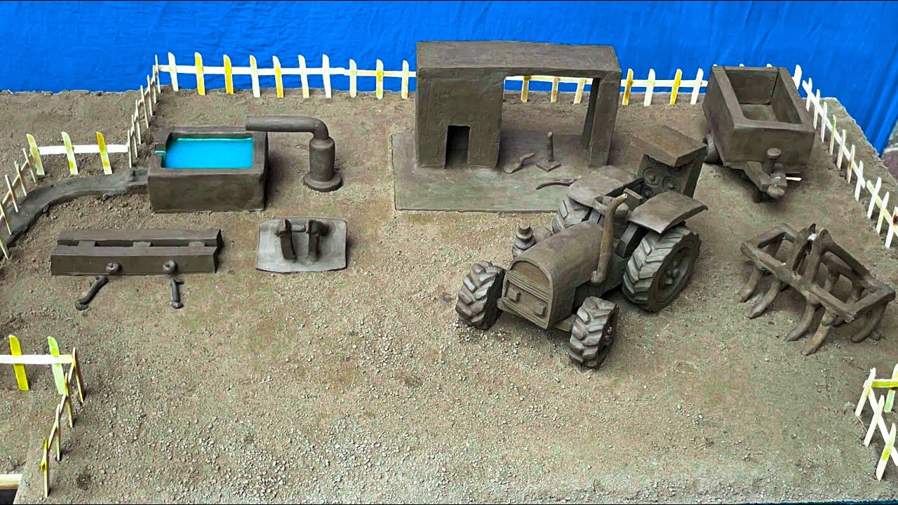 DIY How to make tractor trolley with clay mitti ka tractor kaise banate ...