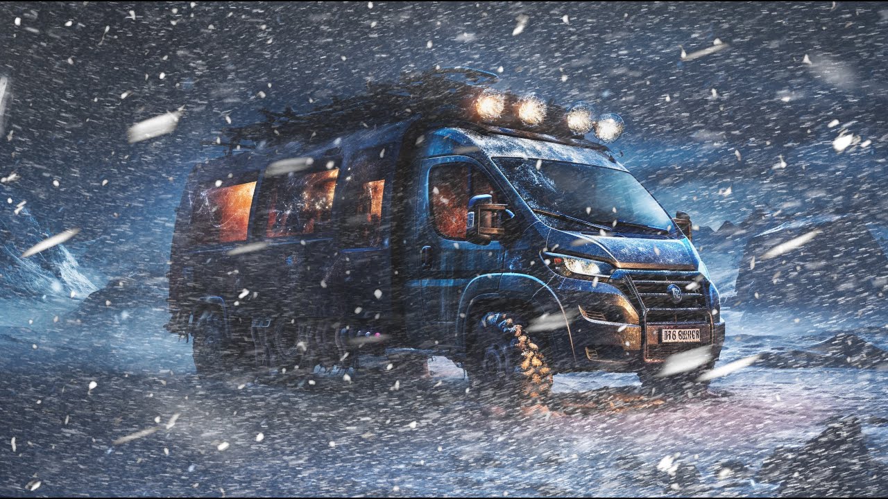 Surviving a Brutal Blizzard, Extreme Van Life Winter Camping in SNOW ...
