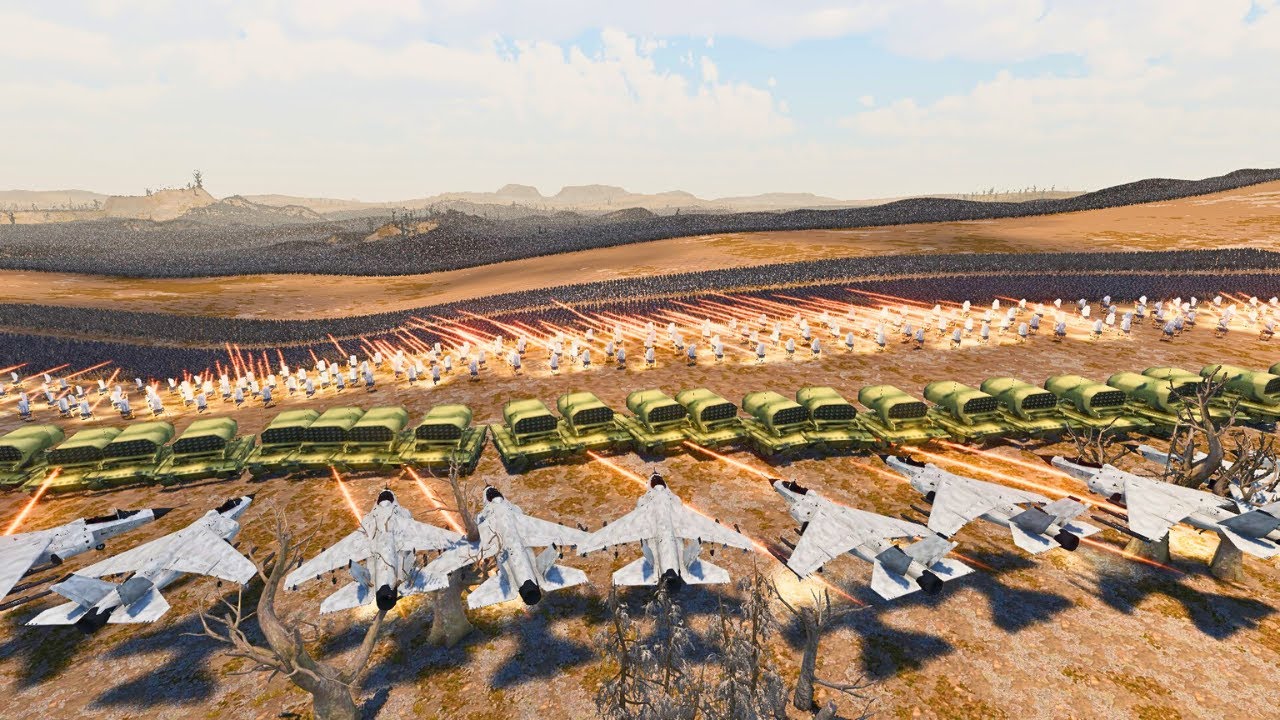 T-800 TERMINATORS & M270 MLRS vs 4,000,000 ALIENS ,PREDATORS - Ultimate ...