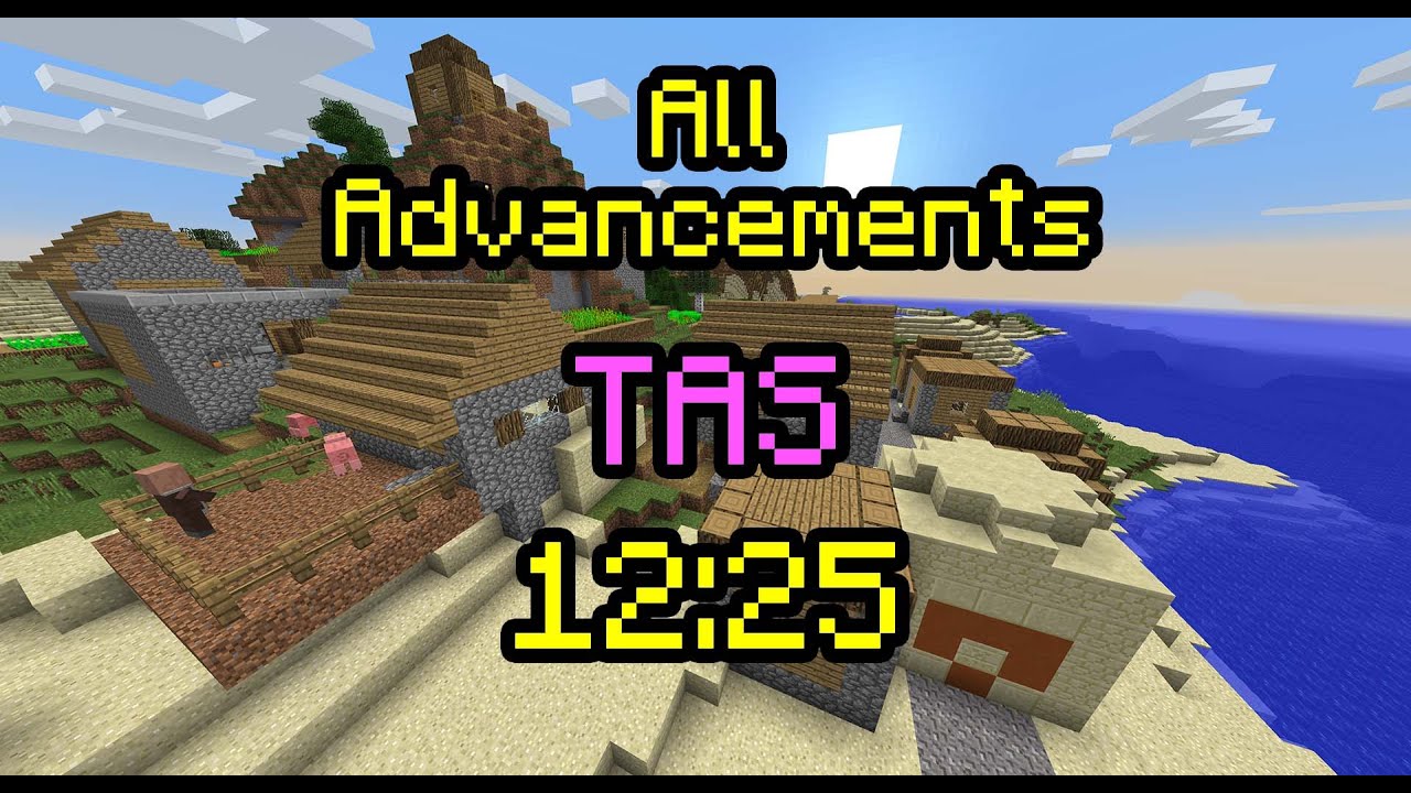 Minecraft Getting Every Advancement in 12 minutes | TAS - YouTube