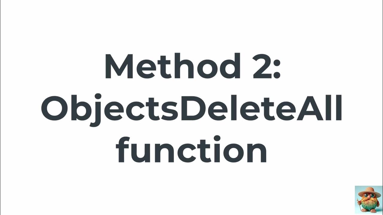 Delete all objects on a chart in MetaTrader 5 - YouTube