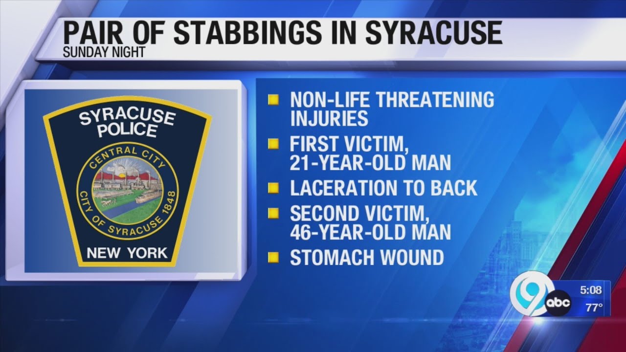 Pair of stabbings in Syracuse - YouTube