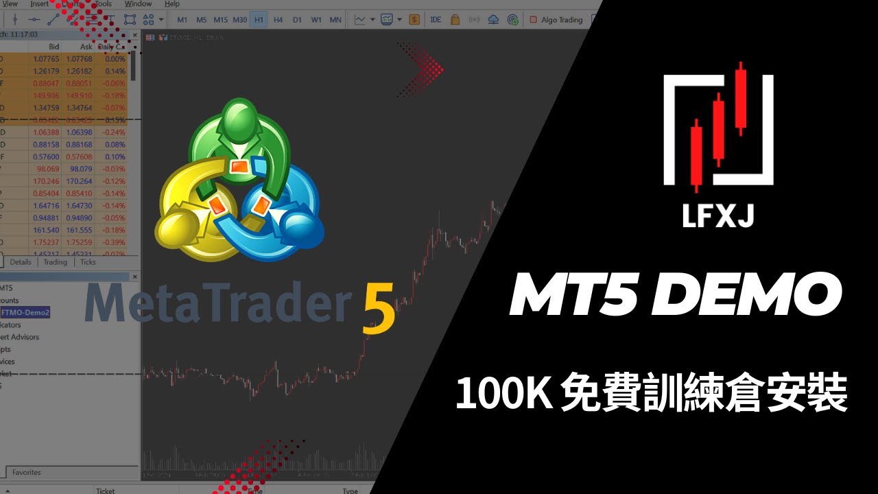 100K FTMO MT5 Demo 訓練倉安裝教學 - YouTube