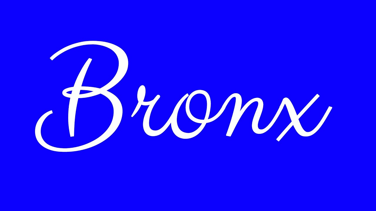 Learn how to Sign the Name Bronx Stylishly in Cursive Writing - YouTube