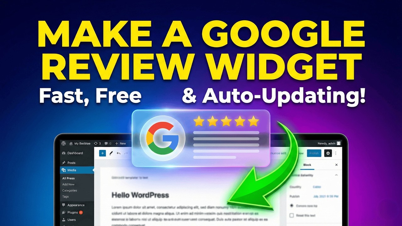 How to Add a Google Reviews Widget to Your Website (Fast & Free!) - YouTube