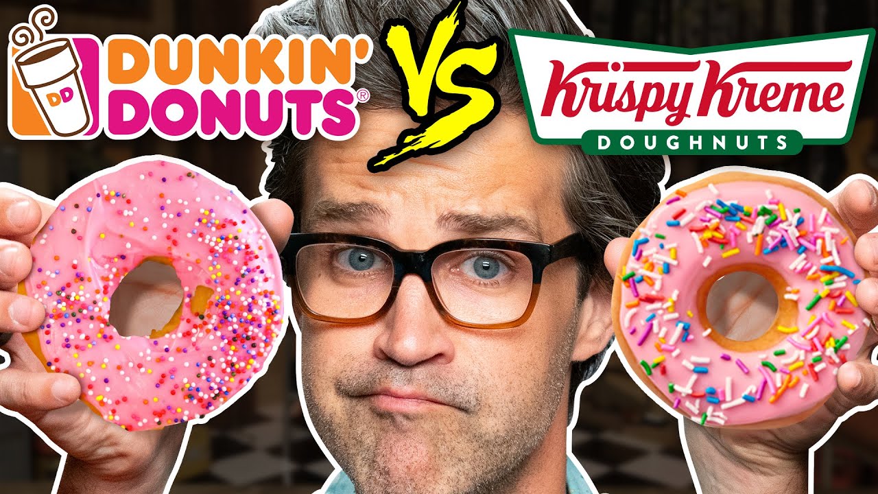Prueba de Sabor Dunkin vs Krispy Kreme | Peleas de Comida - YouTube