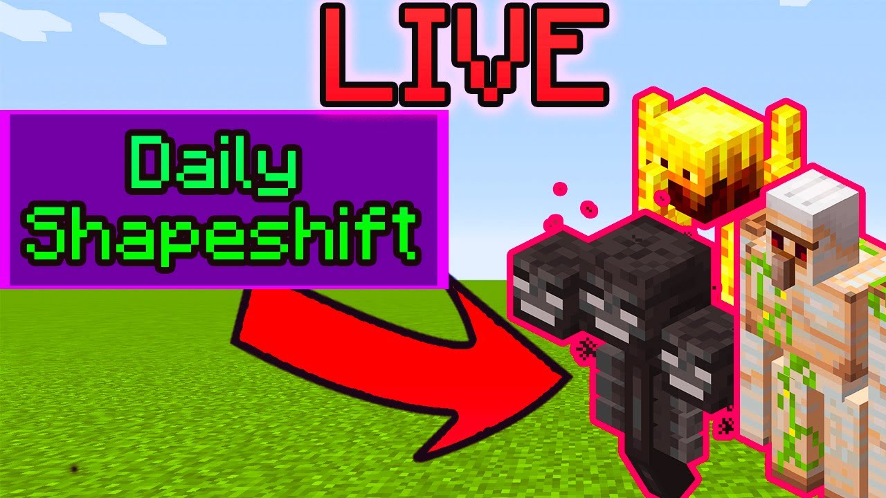 Minecraft But Daily Shapeshift Live - YouTube