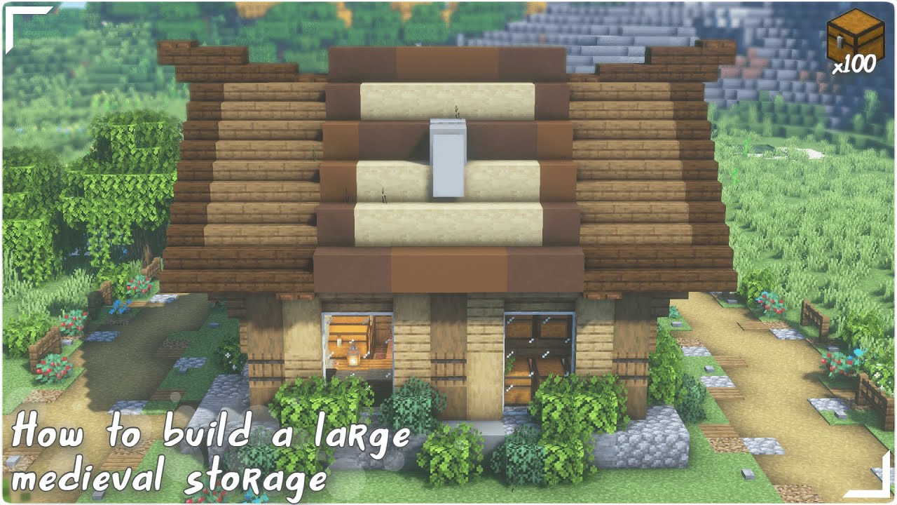 MINECRAFT: Come costruire un grande magazzino medievale - YouTube