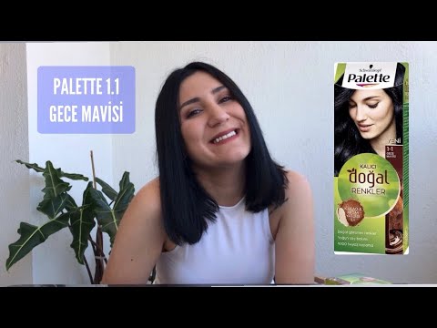 PALETTE 1.1 GECE MAVİSİ / EVDE KOLAY SAÇ BOYAMA / SAÇIMI NASIL BOYUYORUM ?