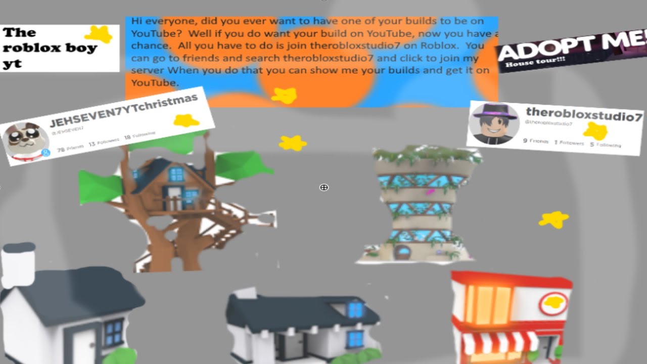 Show me your best Adopt Me Build today. (Giving free gifts and pets to ...