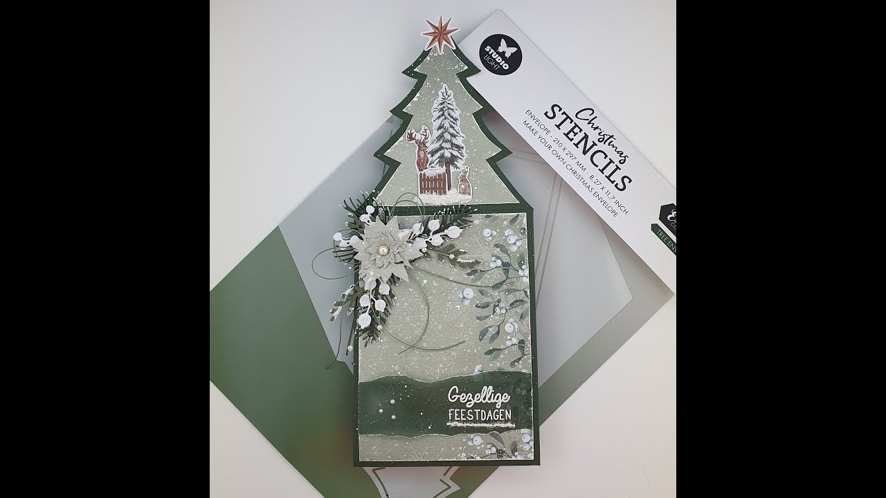kerstboom envelop met SL-ES-STEN03 van Studiolight. - YouTube