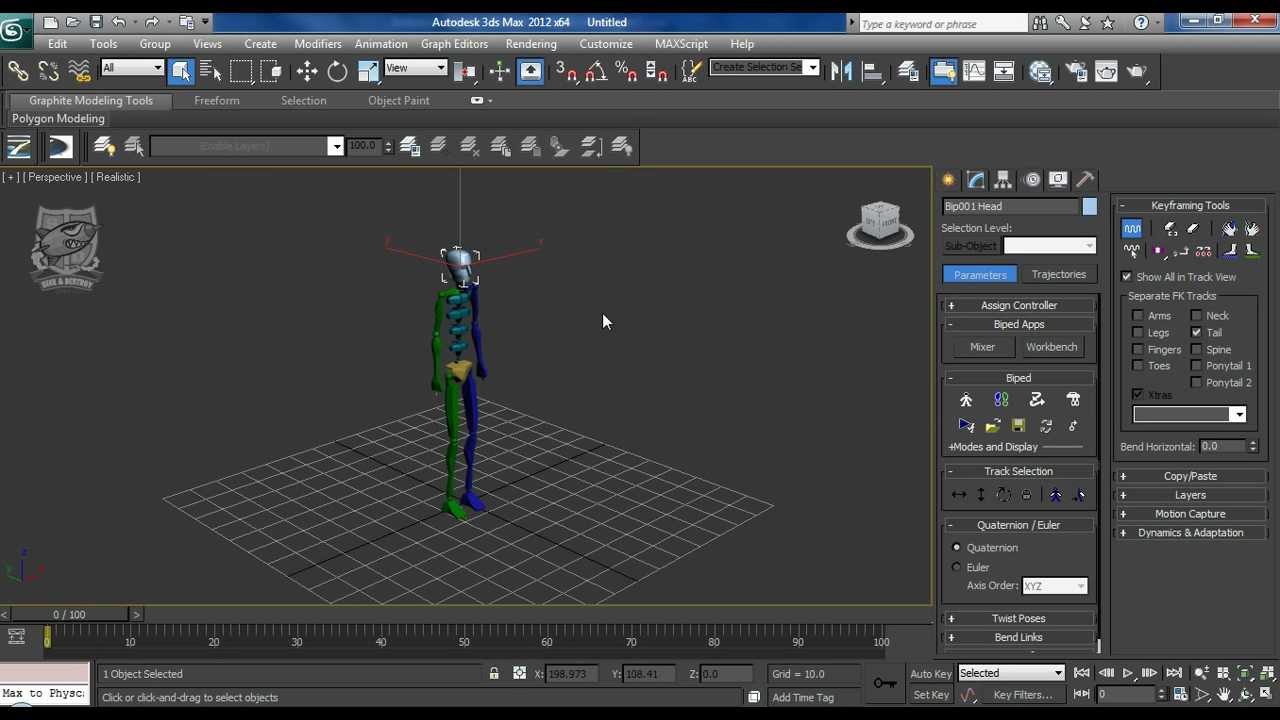 Animating a biped in 3ds Max Part 0 - YouTube