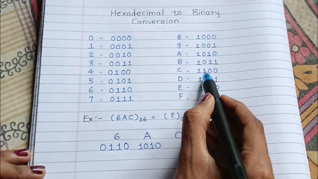 Hexadecimal to Binary Conversion in Hindi | Number System | Easy Study - YouTube